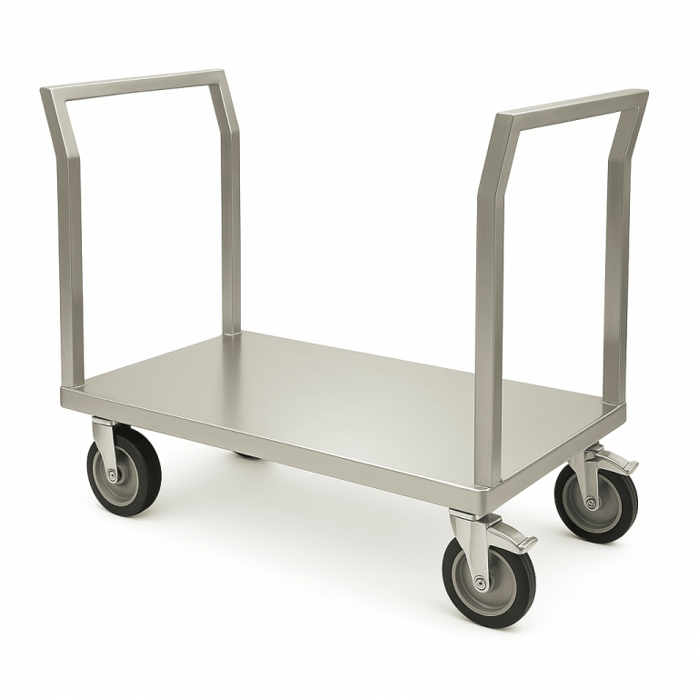 2-Handle Stainless Steel Lab Platform Cart